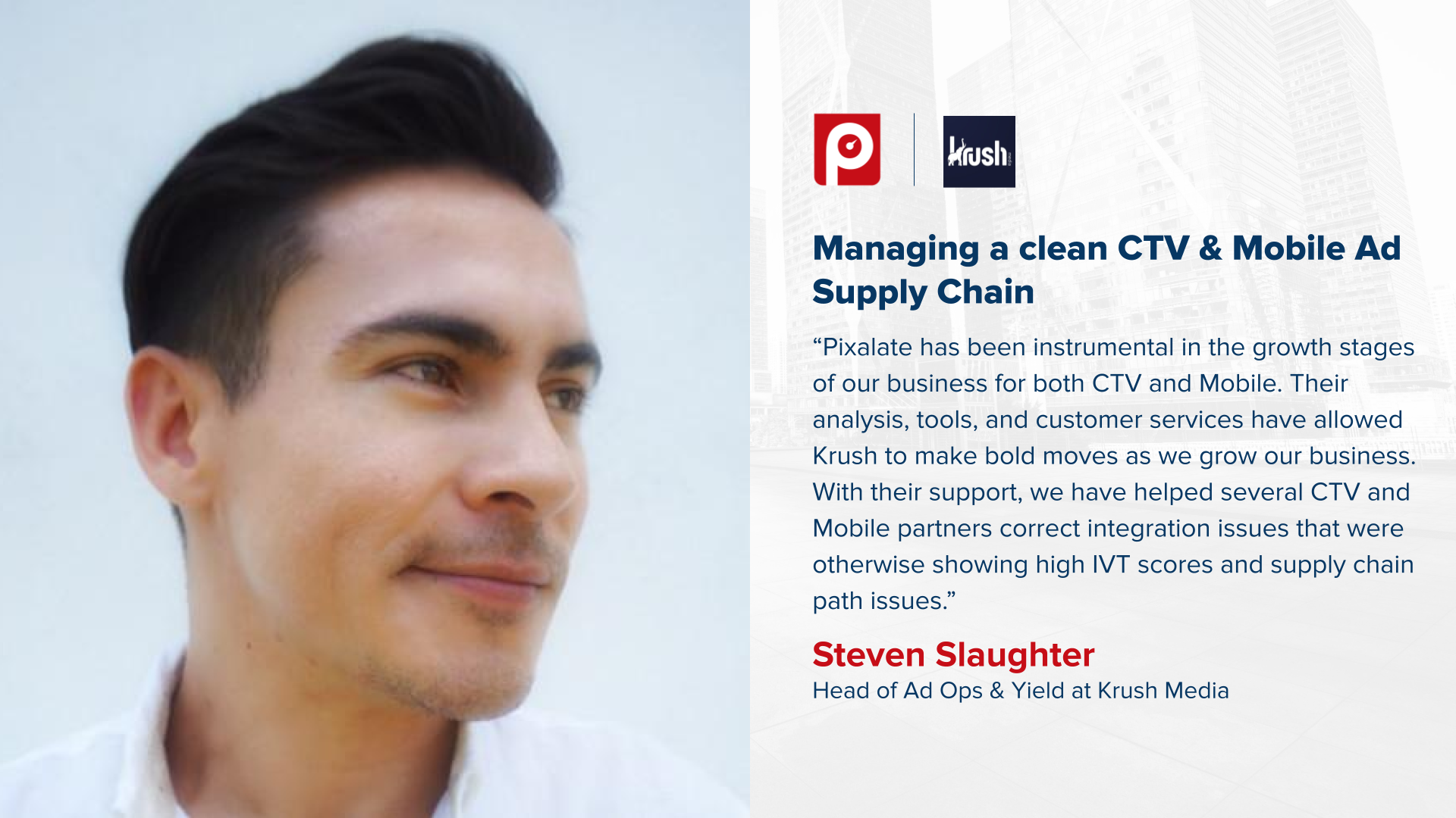 Q&A with Steven Slaughter, Head of Ad Ops & Yield at Krush Media, on managing a clean CTV and ...